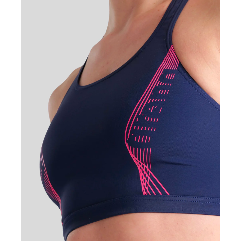 ARENA WOMEN'S BIKINI ENERGY BACK GRAPHIC - NAVY/FREAK ROSE – OntarioSwimHub