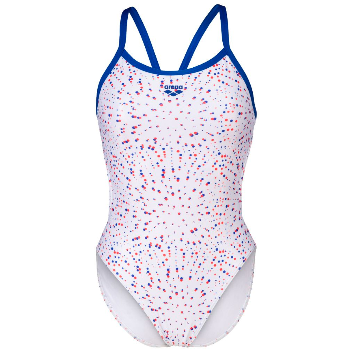 ARENA WOMEN’S SWIMSUIT FIREWORKS PRINT - NEON BLUEY/WHITE MULTI ...