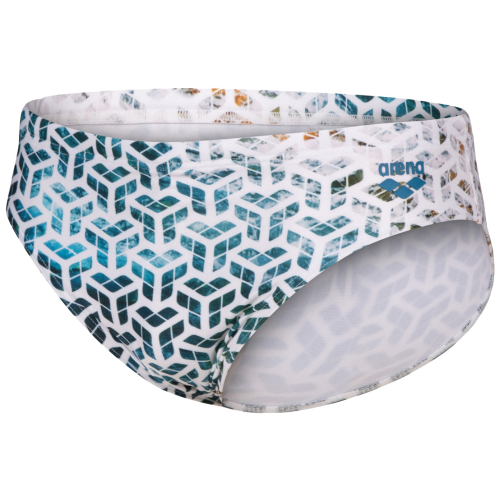 MEN'S ARENA PLANET WATER SWIM BRIEF - WHITE/MULTI – OntarioSwimHub