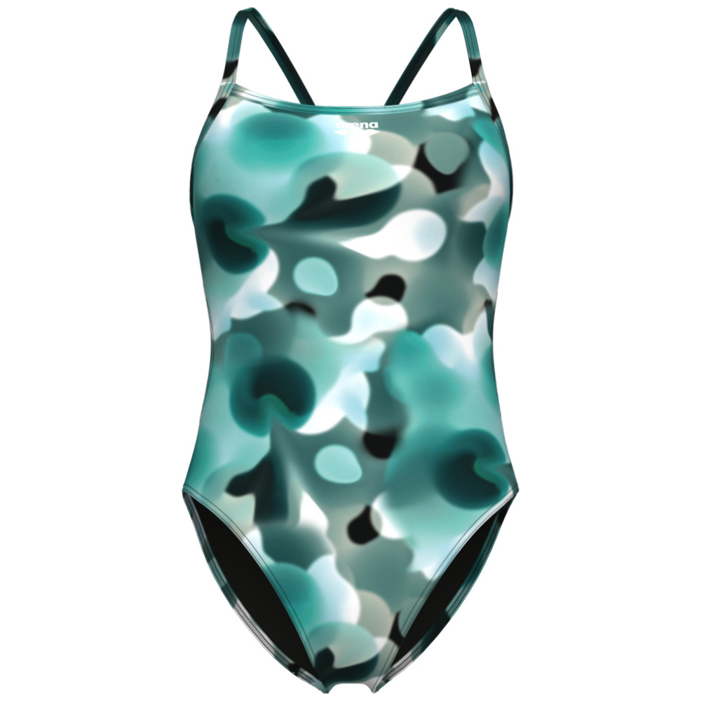 WOMEN'S SWIMSUIT ARENA CAMOUFLAGE CHALLENGE BACK - WATER MULTI ...