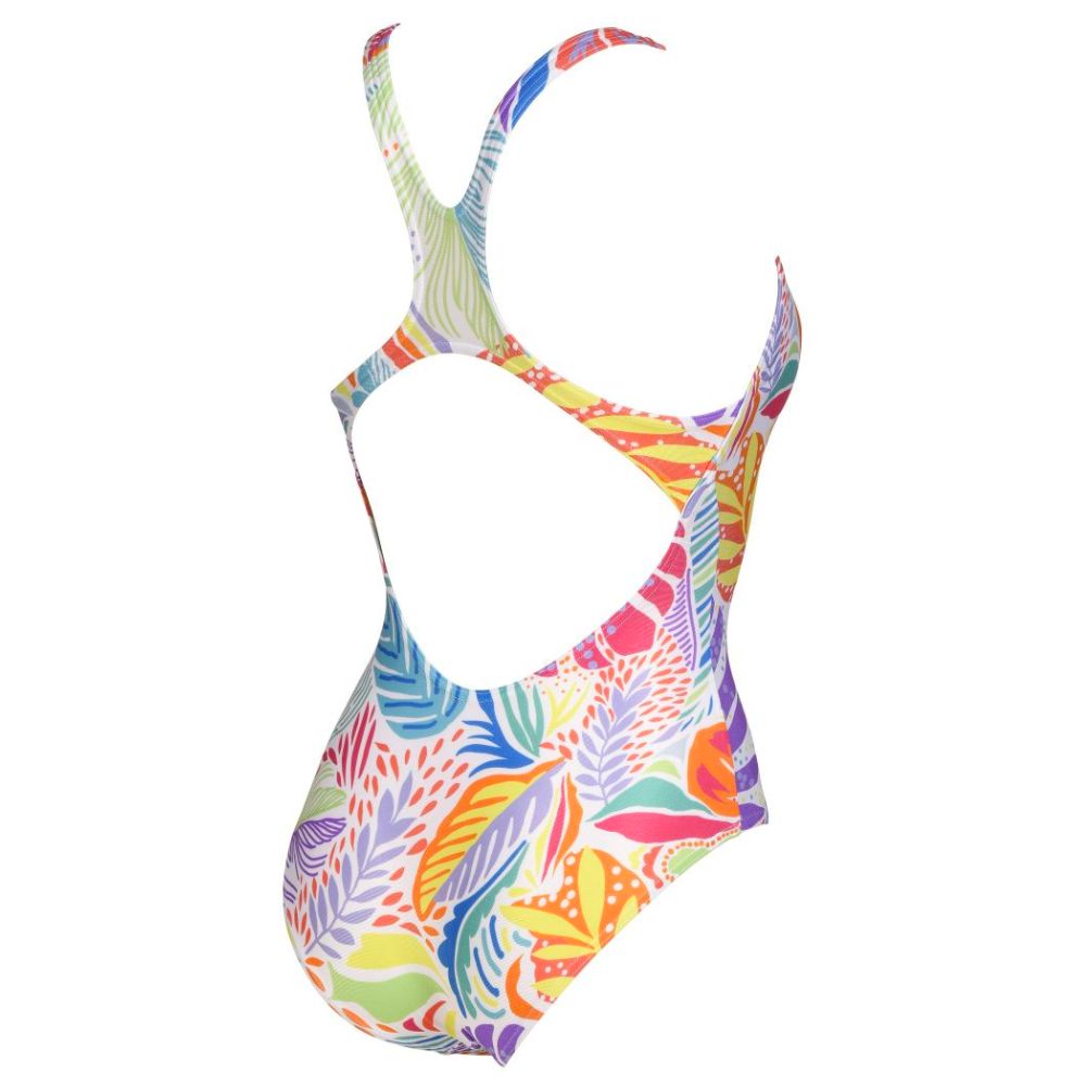 ARENA WOMEN'S TROPICAL PRINT SWIM PRO BACK ONE-PIECE SWIMSUIT - WHITE ...